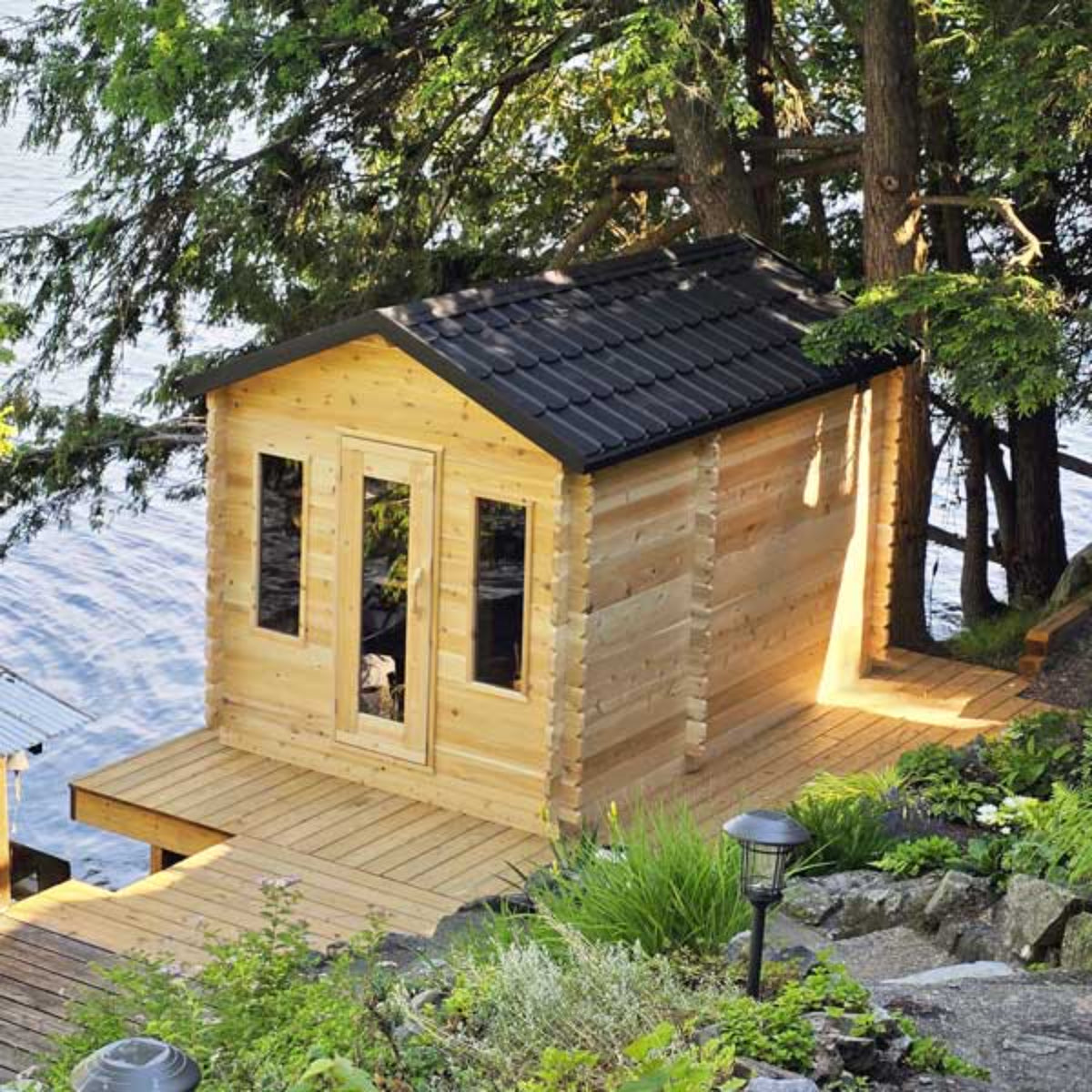 Leisurecraft CT Georgian Cabin Sauna with Changeroom | CTC88CE — Pure ...