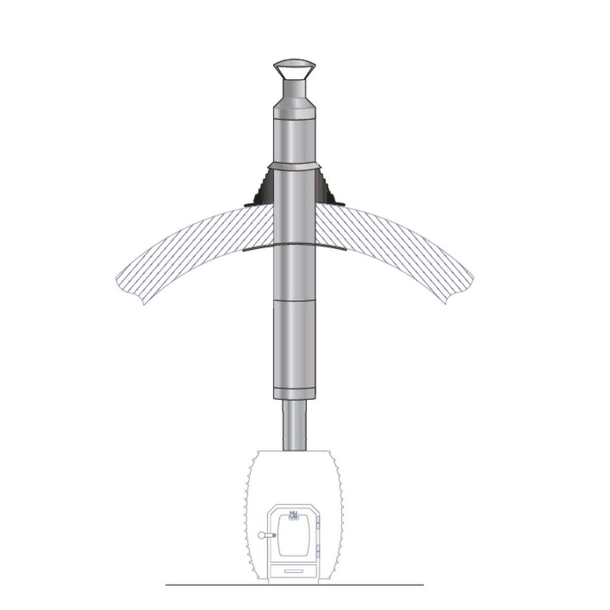 HUUM Barrel Sauna Chimney Kit — Pure Saunas