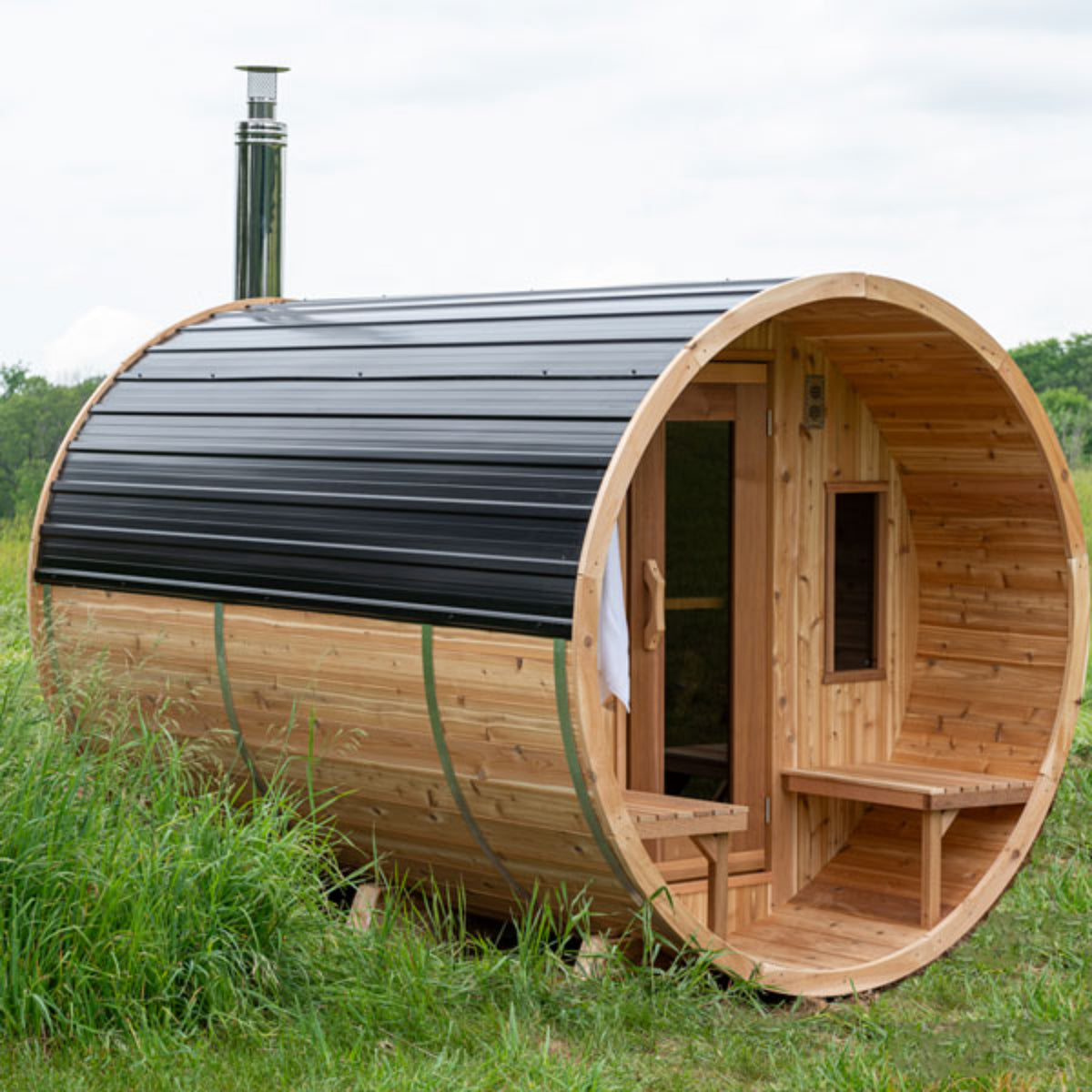 Leisurecraft Black Metal Roof — Pure Saunas