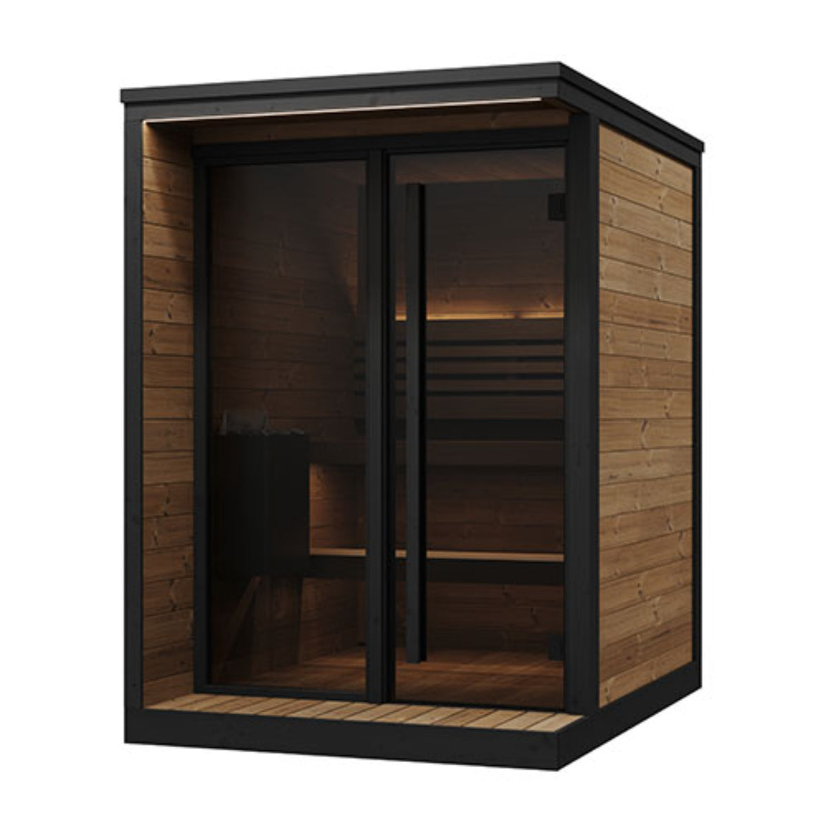 SaunaLife Model GL4 Garden Luxury-Series 4-Person Outdoor Sauna — Pure ...